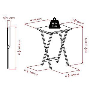 Winsome Alex 2-pc Set TV Table, Natural, 19.06 x 14.57 x 25.98"