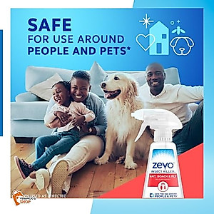 Zevo Instant Action Multi-Insect Catches Ants, Cockroaches and More, Indoor and Outdoor, Bioselective Pets + Venancio'sSticker (Total Items 4 | Zevo 12oz (1) + Fruit Trap (2) + (1) Card Protector)