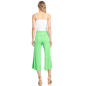 MBJ WB876 Womens Knit Culottes Pants S Mint