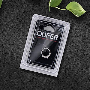 OUFER 16G 316L Stainless Steel Daith Earrings Hoop Cluster CZ Hinged Segment Clicker Daith Clicker Helix Ear Piercing