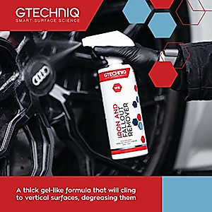 Gtechniq W6 Iron and General Fallout Remover for Cars, Brake Dust Degreaser and Cleaner for Wheels, Rims and Paintwork, Safe on Coatings, 500ml