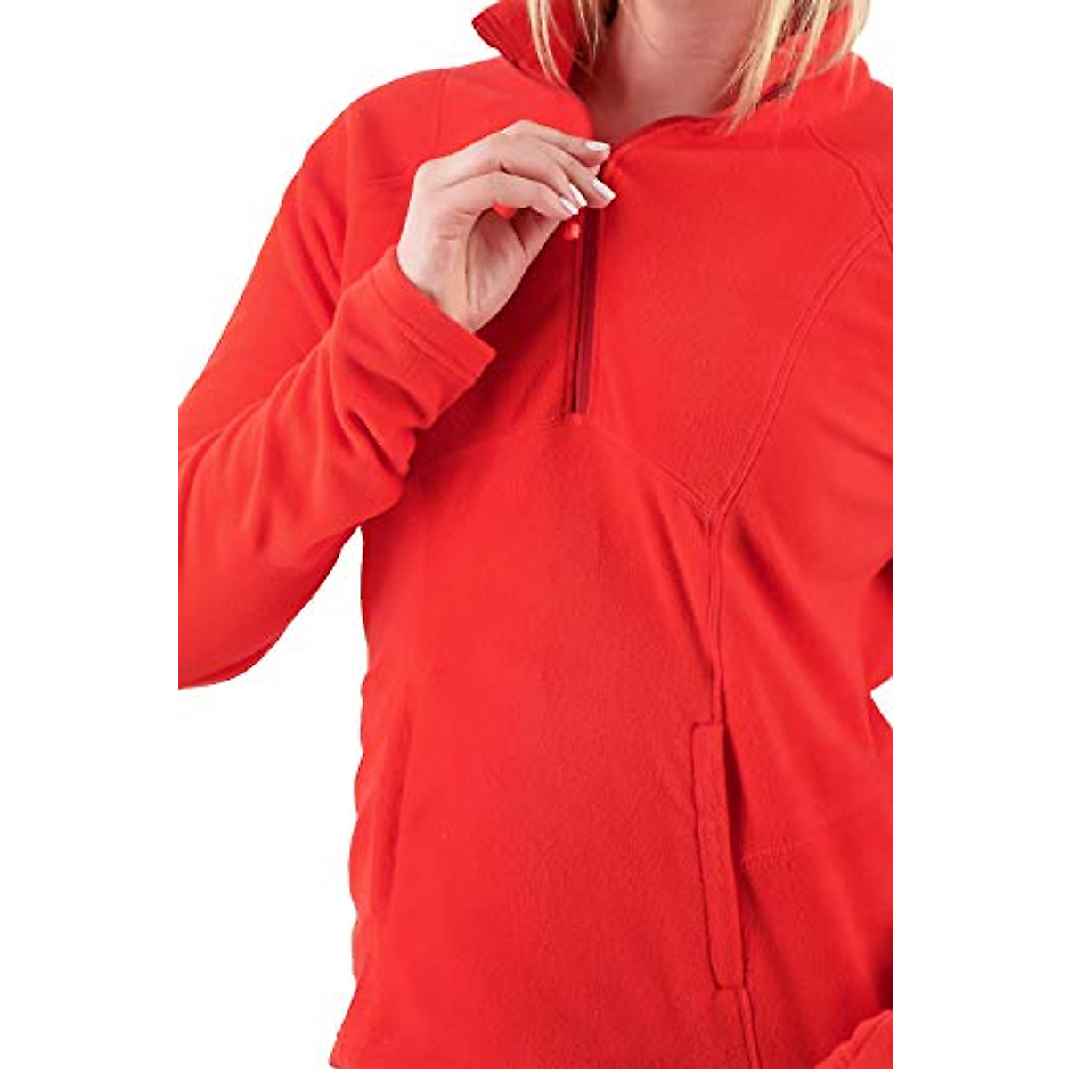 Obermeyer Womens Sonja 1/4 Zip Fleece, Hibiscus, X-Small