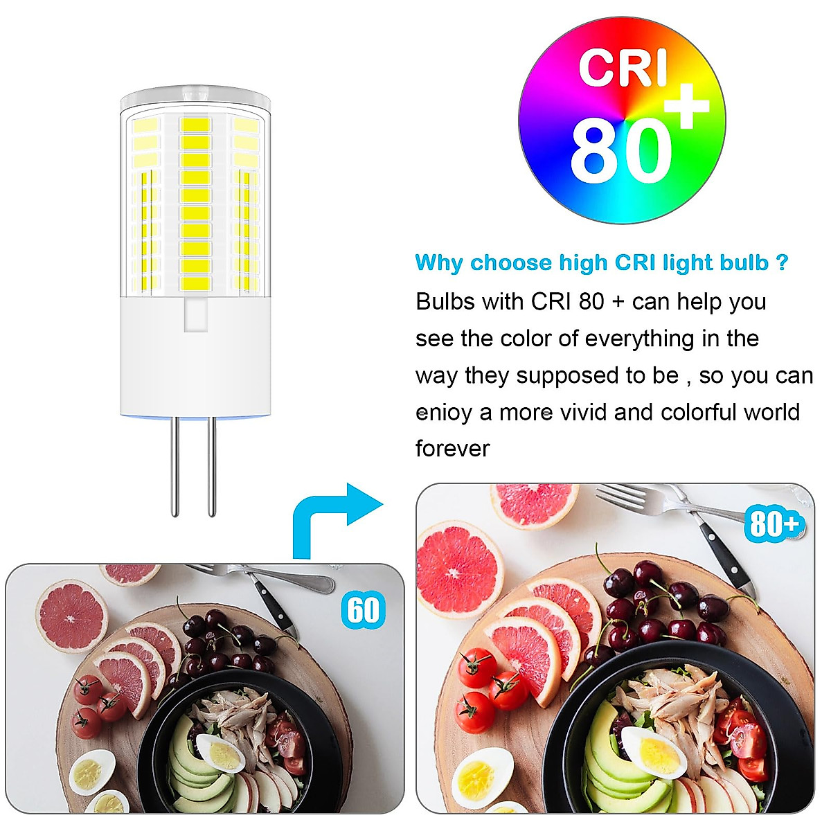 TZHILAN G4 LED Bulb 2W T3 JC Type Bi-Pin Base Light Bulbs 12V AC/DC 20W-30W Halogen Bulb Replacement for Outdoor Landscape Lighting Deck Stair Step Path Paver Lights, 6000K Daylight White, 5 Pack