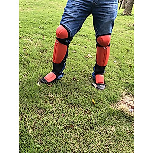 Shinegro Protective Shin Guard Brush Gaiter with Comfortable Sponge Cushion for Trimming Weed Eating Mowing