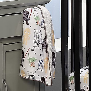 Lambs & Ivy Star Wars Classic Fleece Baby Blanket - Yoda/Darth Vader/R2-D2/C-3PO