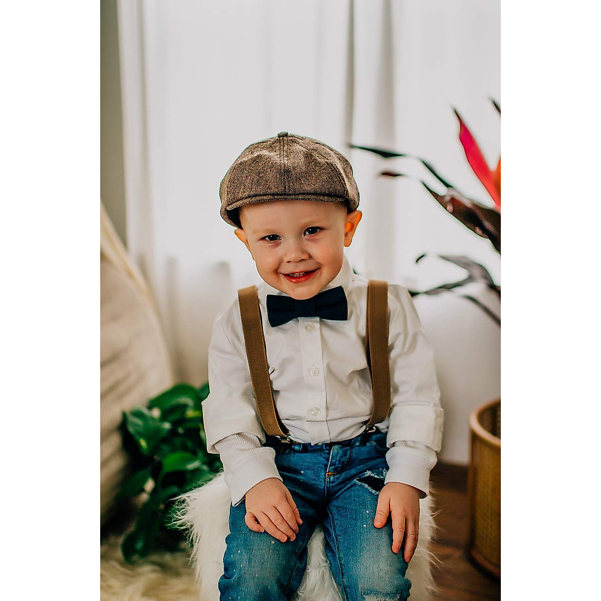 Born to Love Wedding Baptism Birthday White Button Up Shirt Infant, Toddler, Boys 3 to 6 Months