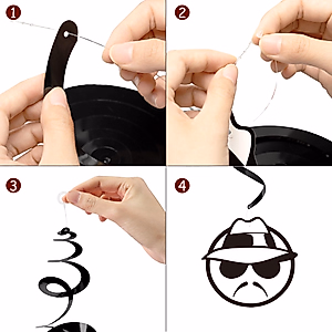 RicaBili 30Pcs Cholo Swirl Decorations Hanging Spiral Ornaments, Cholo Theme Streamers Birthday Party Decor, Early 2000s Party Centerpieces for Teens, Cholo Classic Spiral Favors for Birthday Party