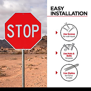 OLANZU Stop Sign 30 x 30 Inches - High Intensity Prismatic Aluminum - UV Protected and Weather Resistant - Honeycomb Reflective Stop Signs Traffic - Waterproof and Rust Free Metal Stop Sign