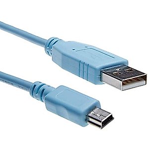 Aexus Cisco Console Cable 6 ft with USB Type A to Mini-B CAB-Console-USB=