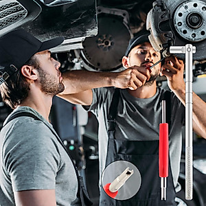 ZHSMS Valve Stem Puller Installer Tool, 10Pcs TR412 Tire Snap in Short Rubber Valve Stem, 4 Way Valve Core Remover, Double Head Tire Valve Core Remover Installer Tool(33 Pcs)