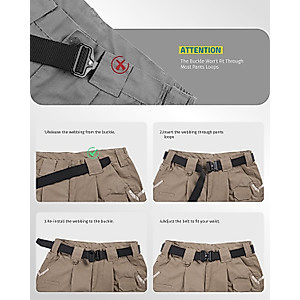 FAIRWIN 1.5 Tactical Belt Reinforced EDC Belts for Men Military Tactical Belts for Men with Heavy Duty Quick Release Buckle