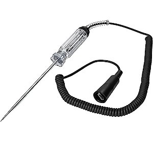 Katzco Circuit Continuity Tester - 6-12 Volt with 12 Foot Lead and Light Indicator for Fuse Testing, Light Sockets, Short Circuits, Wires, Electricians, Mechanics, Homeowners and Car Batteries