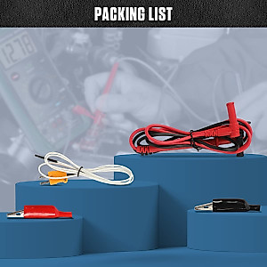 Digital Car Tester Multimeter 500-10000 RPM Digital Multimeter DC AC Volt Meter, Measuring of Motor Dwell Angle, Temperature Tester