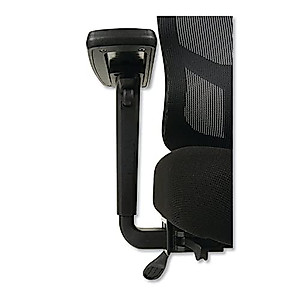 Alera ALEELT4214F Elusion II Series 275 lbs. Capacity Mesh Mid-Back Swivel/Tilt Chair with Adjustable Arms - Black