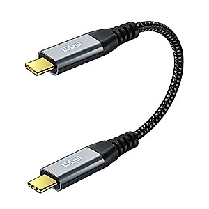 Short USB C to USB C Cable Up to 10Gbps Data Transfer - 1FT,LDLrui USB C 3.1 Gen 2 Cable Supports 100W Charging 4K Video Output Monitor, for MacBook Pro, Galaxy S21, iPad Pro, Samsung T7 SSD, and More