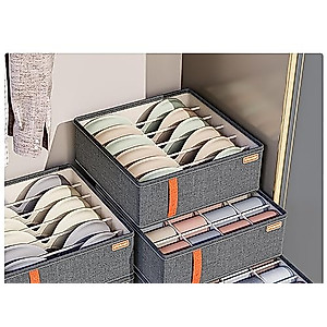 hebje Underwear Storage Box for Socks Panty Storage Drawer Compartment Multifunctional Household Wardrobe Sorting Box