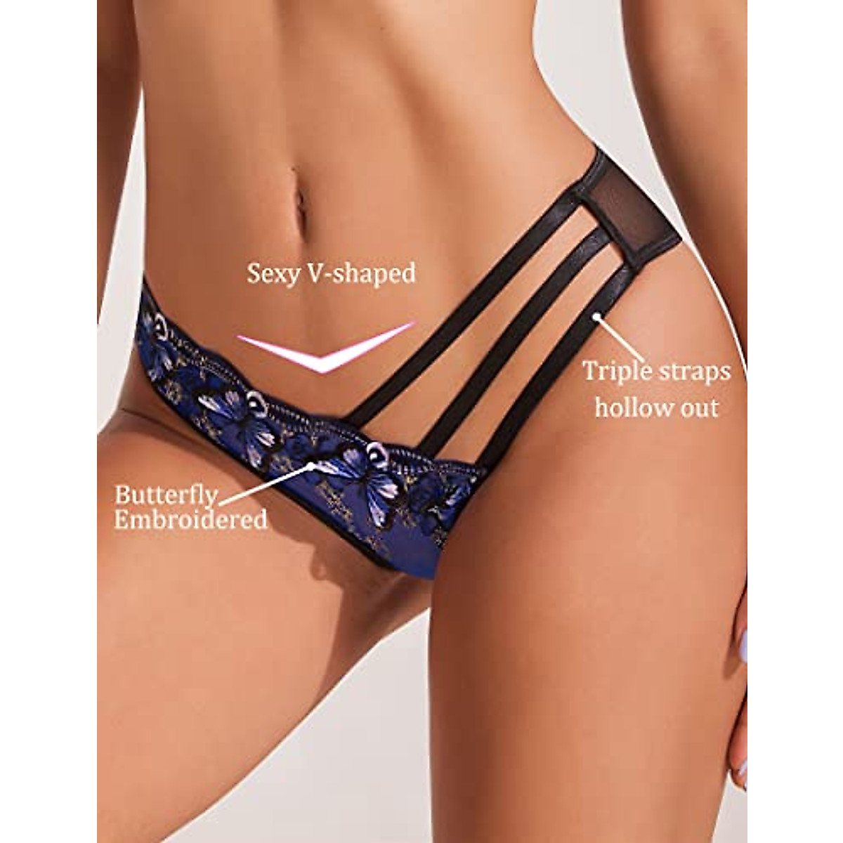 Avidlove Women's Mesh Thongs Low Rise Hipster Panties Sexy Thong Underwear