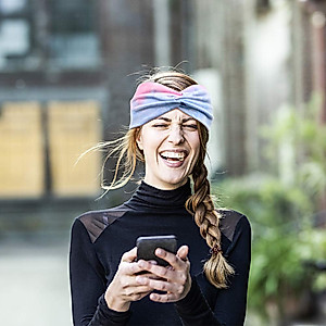 NODG 6 Pieces Tie Dye Headbands for Women - Knot Turban Headbands, Boho Knotted Yoga Head Wraps, Criss Cross Bands