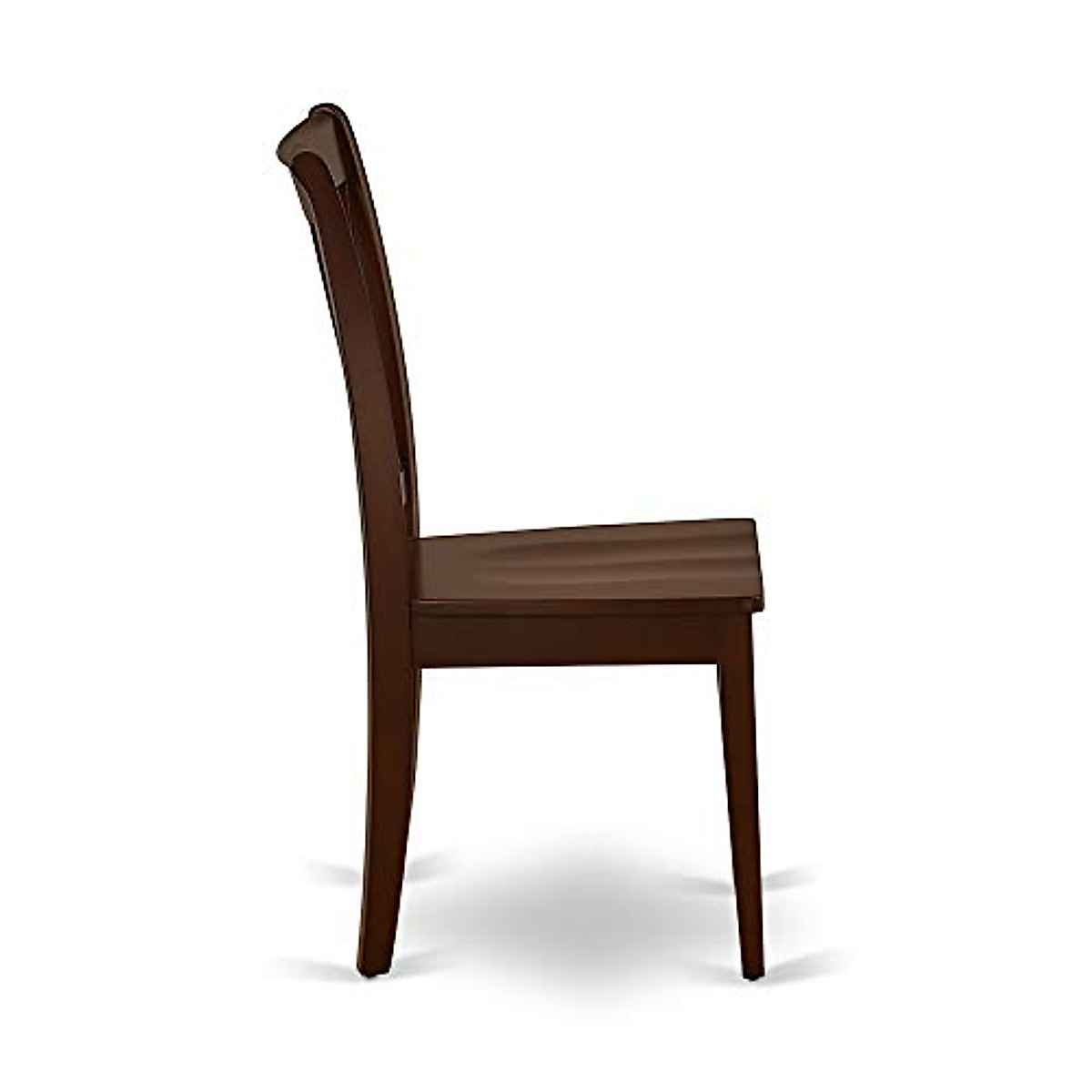 East West Furniture DMCL5-MAH-W 5 Piece Kitchen Table & Chairs Set Includes a Round Dining Table with Dropleaf and 4 Dining Room Chairs, 42x42 Inch, Mahogany