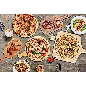 Bakebros Outdoor Pizza Oven (Titan Gray) Portable Gas-Fired Outside Ovens with Pizzas Peel, Stone, Built-in Infrared Thermometer, Recipe and Carry Cover Bag