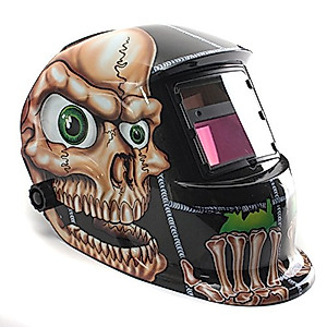 Solar Auto Darkening Welding Helmet Arc Tig Mig Mask Grinding Welder Mask Skull Protect the mask and protect the face