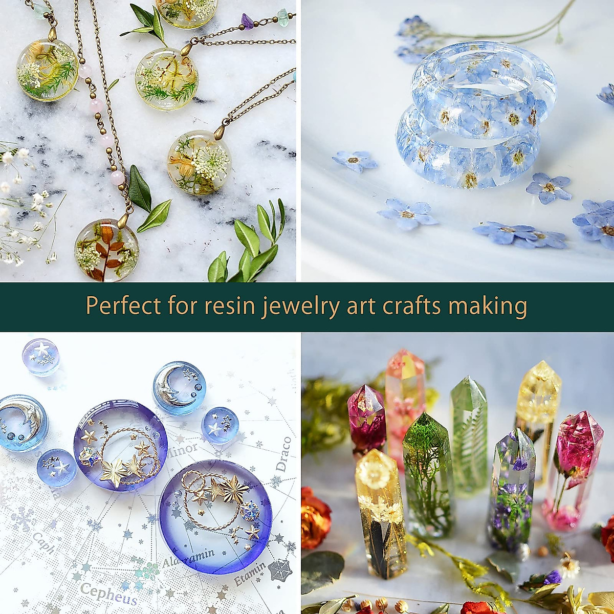 UV Resin - 240g Crystal Clear Hard Type Ultraviolet Fast Curing UV Epoxy Resin for Jewelry Making, Resin Molds, Craft, UV Resin Glue Solar Cure Sunlight Activated Resin for Casting & Coating