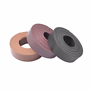 Wento 3/4''x72'' Double Sided Faux Leather Strips Double Color Leather Straps Vegan Leather Faux Leather Fabric Strips 3 Color Mixed