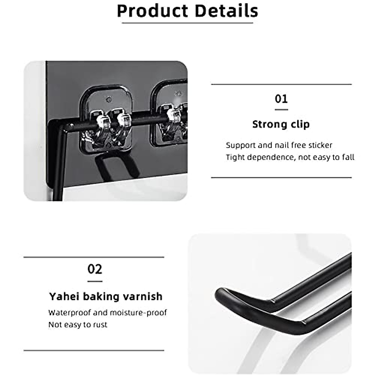 Valink Hair Dryer Holder, Wall Mount Self Adhesive Waterproof blowed Dryer Rack Storage Organizer Hanger,Adhesive Stainless Steel Bathroom Organizer d Double Hook Section