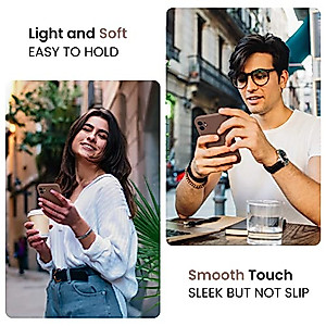 FireNova for iPhone 12 Case, Silicone Upgraded [Camera Protecion] Phone Case with Soft Anti-Scratch Microfiber Lining, 6.1 inch, Light Brown