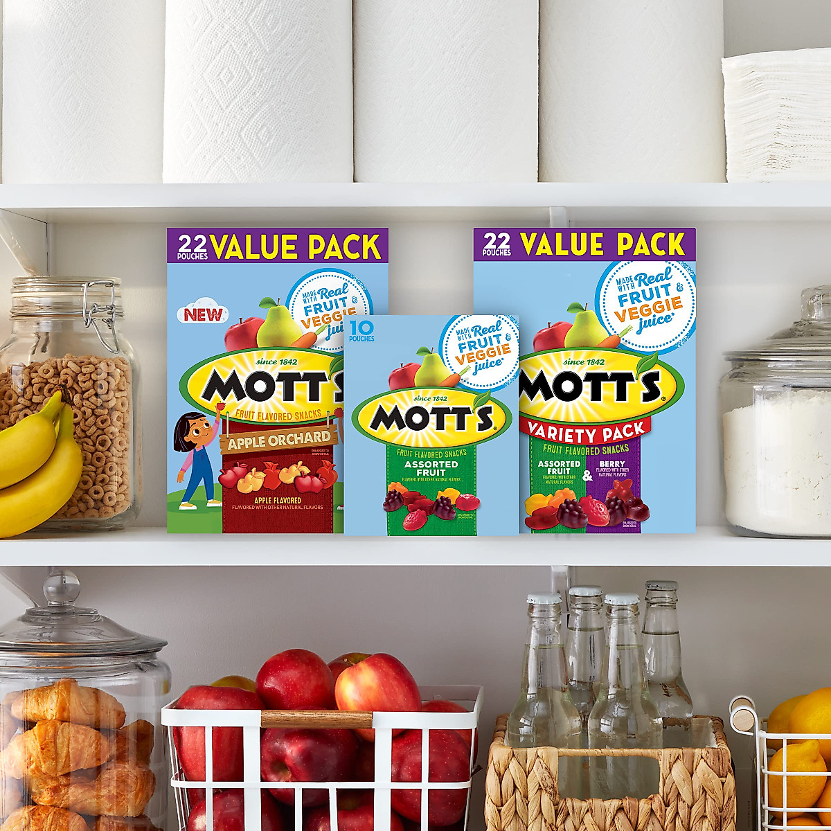 Mott's Fruit Flavored Snacks, Apple Orchard, Gluten Free, 40 ct