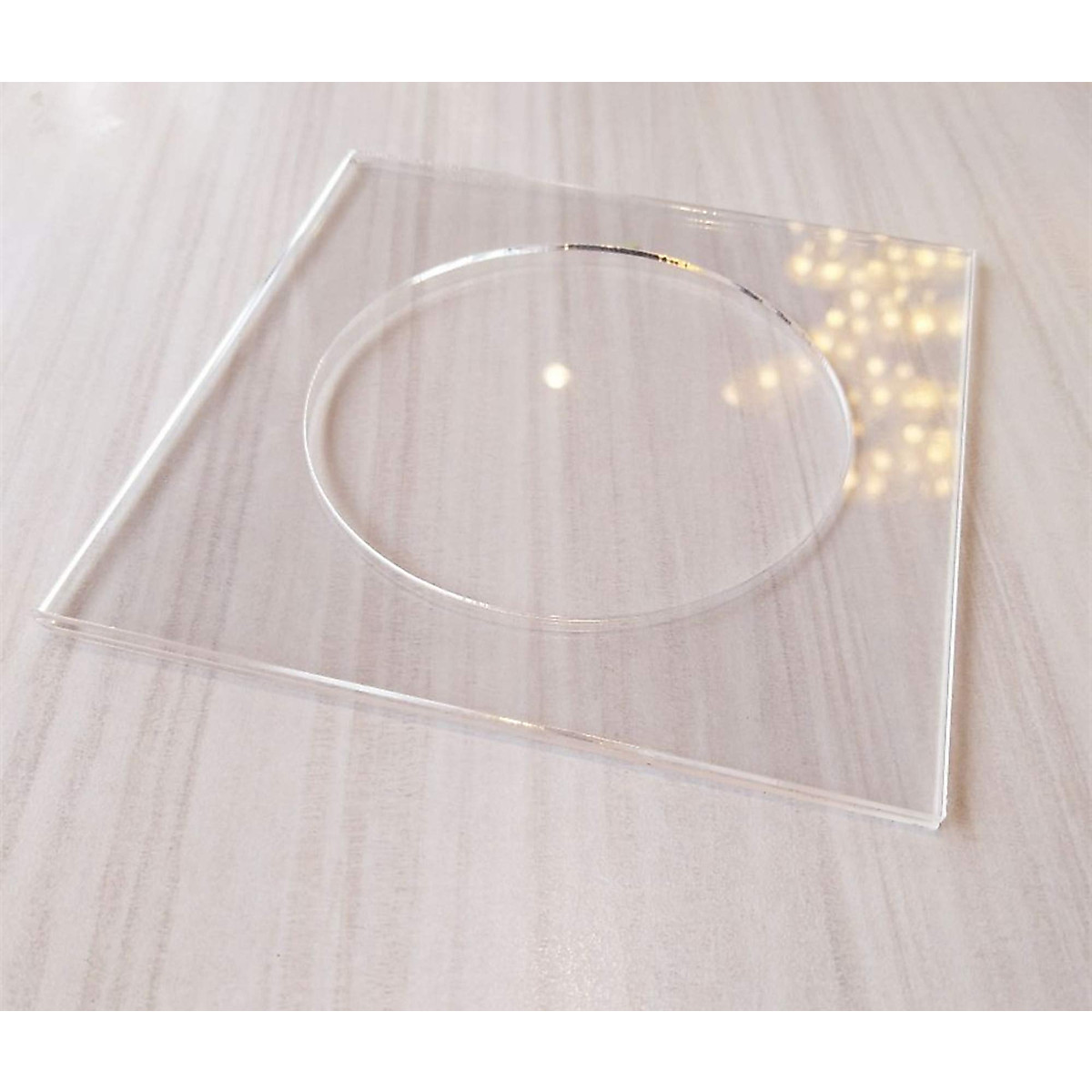 DIY Acrylic Napkin Holder, Square Clear Acrylic Cocktail Coaster,Set of 6 Home and Office Décor