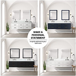 Bell+Modern Tuckerton 72 in W x 22 in D Blue Double Bath Vanity and Carrara Marble Top