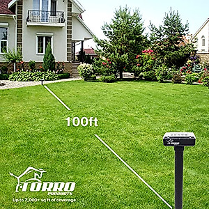 Torro Products 4 pack Mole Repellent Solar Powered for Lawn Garden Yard Outdoor Pest Control Rodent Repellent Ultrasonic Pest Repeller Gopher Repeller Vole Chaser Pest Deterrent