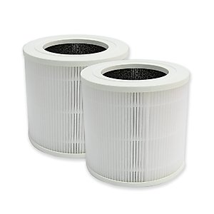 PUREBURG Replacement Filter Compatible with Bionaire BAP9921 True HEPA 360° Air Purifier, 2-Pack H13 HEPA 4-Stage Filtration Activated Carbon 2-IN-1