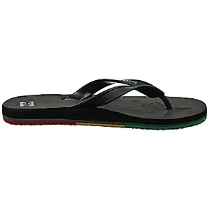 Billabong Men's All Day Logo Sandal Flip Flop, Rasta, 8 Regular US