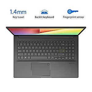 ASUS VivoBook 15 K513 Thin & Light Laptop, 15.6” FHD Display, Intel i7-1165G7 CPU, NVIDIA GeForce MX350, 16GB RAM, 512GB PCIe SSD, Fingerprint Reader, Windows 10 Home, Indie Black, K513EQ-PB79