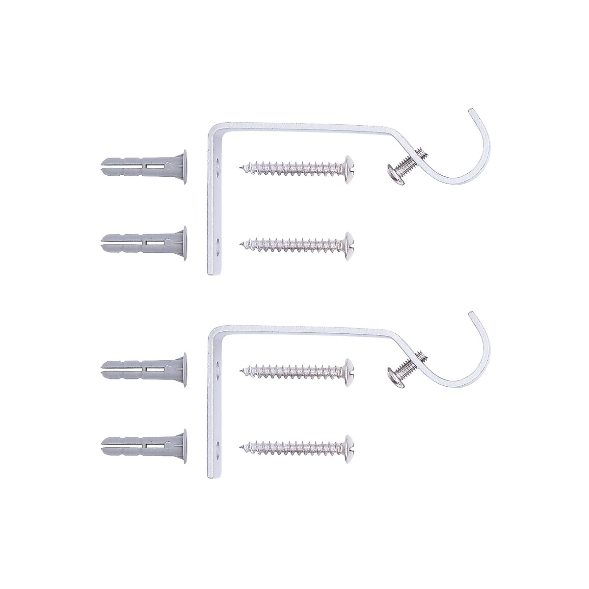 INTERIOR LIVING AZ71830US End Curtain Rod, 28-48", Satin Nickel