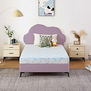 VIPKOE Gel Memory Foam Mattress, Twin XL, 6 Inch Alphabet Bed Mattress, Medium Firm Feel Mattress,Breathable & Cool Sleep Spine Pressure Relief Bed in a Box CertiPUR-US Certified