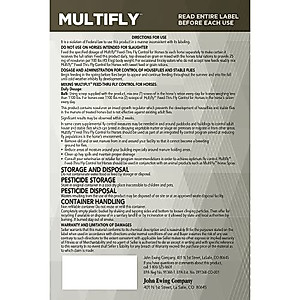 Formula 707 MultiFly Feed-Thru Fly Control Pellets for Horses - Palatable & Safe Fly Population Reduction (10 LB Bucket - 182 Servings)