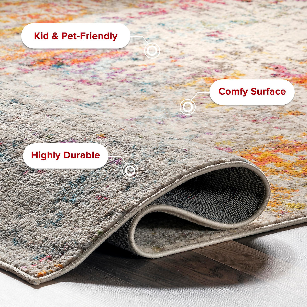 nuLOOM Cézanne Colorful Abstract Area Rug, 8x11, Multi