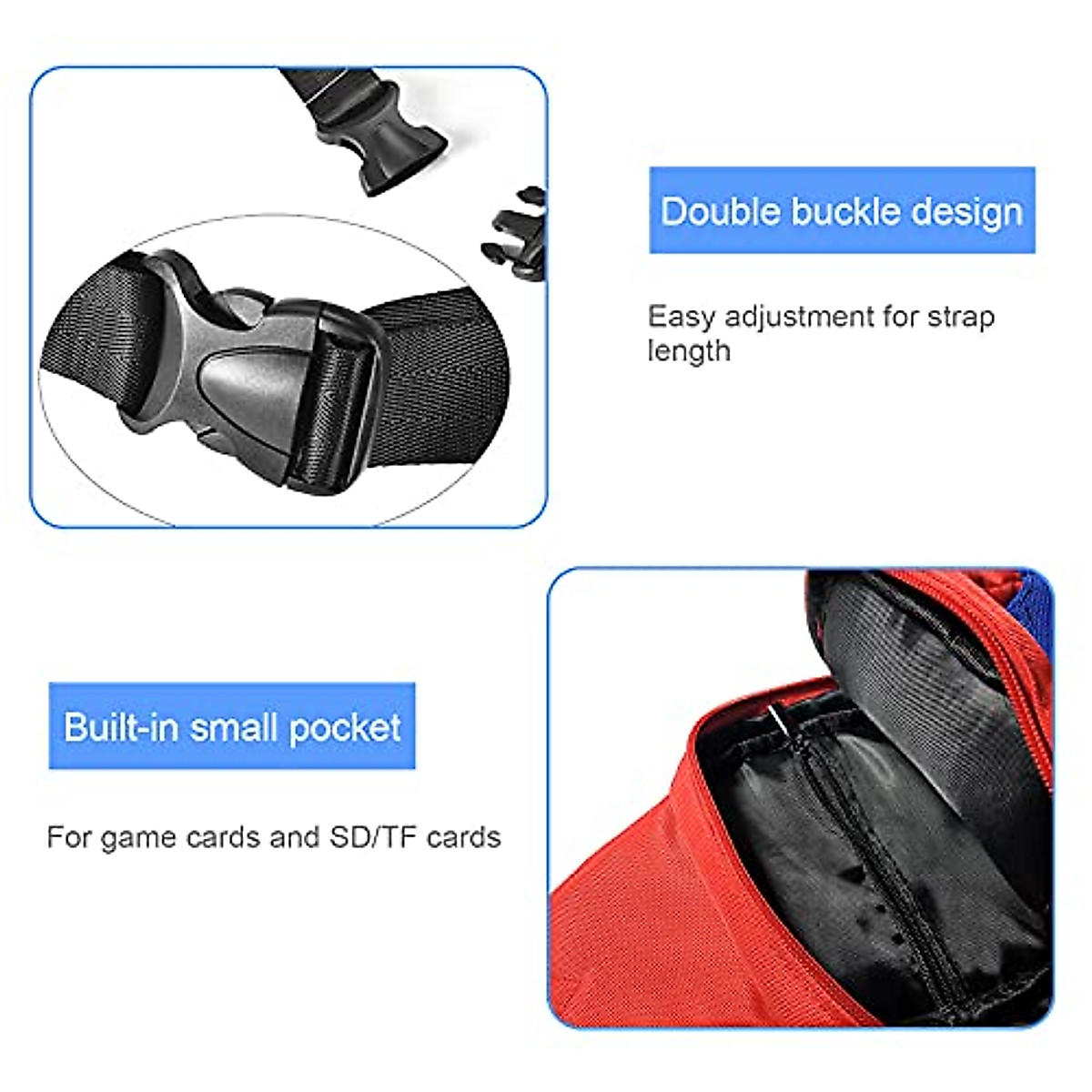 Super Mario Switch OLED Travel Carrying Case Bag,Portable Small Sling Crossbody Shoulder Backpack for Switch Lite/Steam Deck Console&Accessories,Storage Game Controller for Hiking Walking Biking