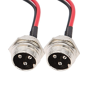 5pcs Scooter Charger Port, 3-Pin Inline Round Charger Connector with for Electric Self-Balancing Scooter