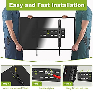 USX MOUNT TV Wall Bracket Tilting Universal TV Mount for Most 26-55 Inch Flat Screen TV with Weight Capacity Up to 99lbs, Low Profile +/-12 ° Tilt TV Bracket with Tilting Knob,Max VESA 400x400mm