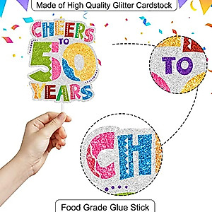 Picado theme cheers to the year cake topper - 50th birthday cheers party, or 50th anniversary party decoration - SugarGera