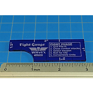 LITKO 3-inch Fight Gauge | Combat | Compatible with Warhammer 40,000 9th Edition (Transluscent Blue)