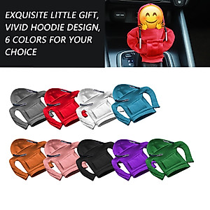 Car Gear Shift Cover,Vivid Gear Shift Knob Hoodie for Car Decorations & Protections,Universal Car Interior Accessories Stick Shift Cover Fits Car Truck SUV (Red)