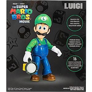 THE SUPER MARIO BROS. MOVIE - 5 Inch Action Figures Series 1 – Luigi Figure with Flashlight Accessory
