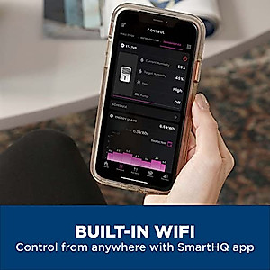 GE Smart Energy Star Portable Dehumidifier w/WiFi for Basement, Bedroom, Bathroom, Garage, Large Rooms up to 4500 Sq Ft, 50Pint w/Removable Bucket & Continuous Drain Connect for Auto/Manual Drainage