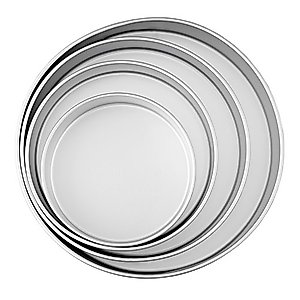 Wilton Performance Pans Aluminum Round Cake Pan, Medium and Large 4 Piece Set