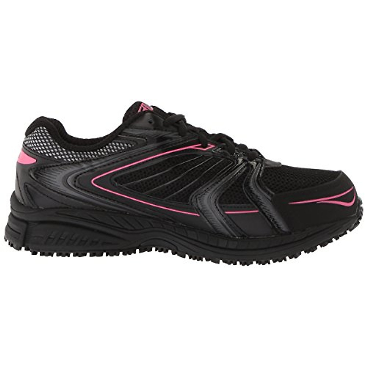 Fila Women's Memory Reckoning 8 Slip Resistant Steel Toe Running Shoe Sr St, Black/Black/KOPK, 6